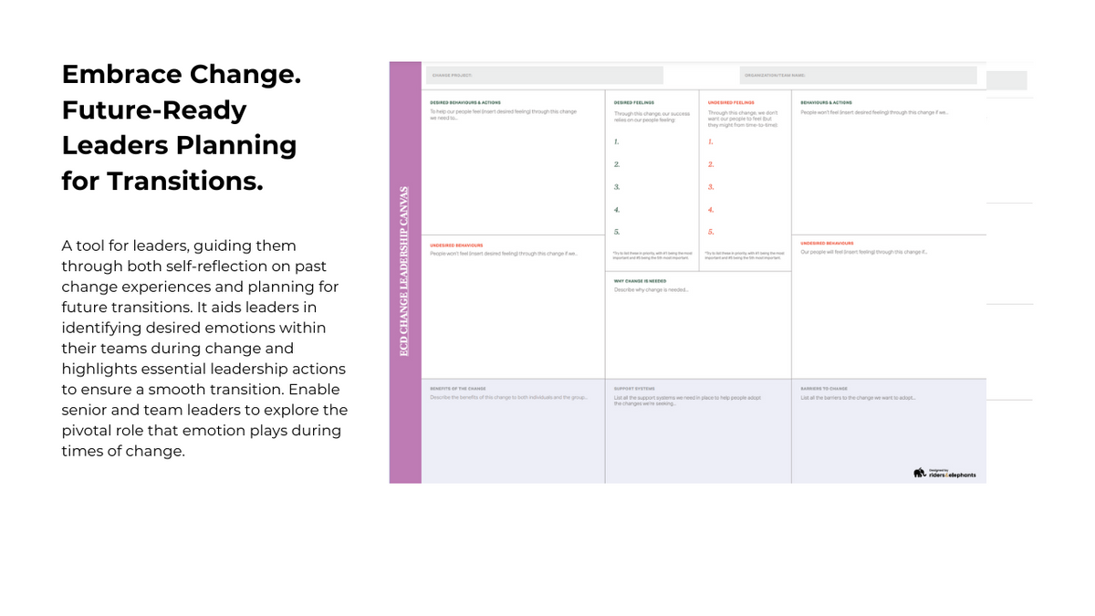 Change Leadership Canvas & Workshop Plan – Digital Download – riders ...