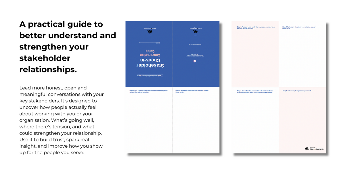 ECD Stakeholder Check-in Conversation Guide – Digital Download – riders ...